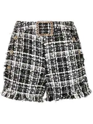 EDWARD ACHOUR PARIS Tweed Shorts - Black