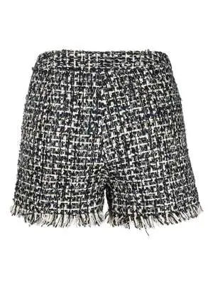EDWARD ACHOUR PARIS Rough-cut Tweed Shorts - Black