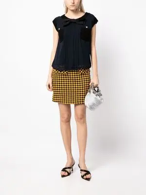 EDWARD ACHOUR PARIS Bow-detail Top - Blue