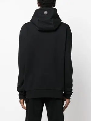 Philipp Plein Heart & Dagger Print Hoodie - Black