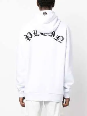 Philipp Plein Rhinestone-embellished Hoodie - White