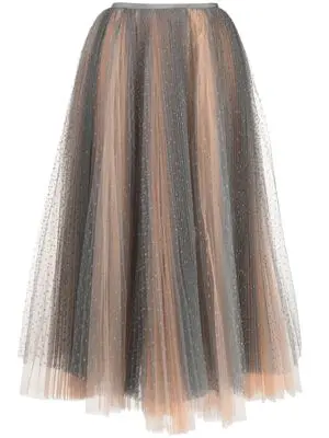 Dice Kayek High-waisted Tulle Skirt - Blue