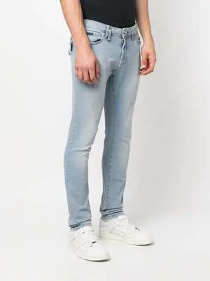 Philipp Plein Logo-plaque Slim-leg Jeans - Blue