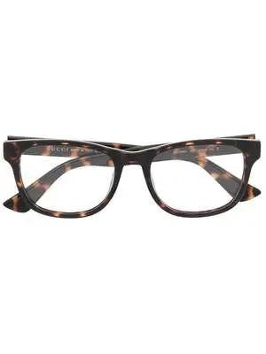 Gucci Tortoiseshell Square Frame Glasses - Brown