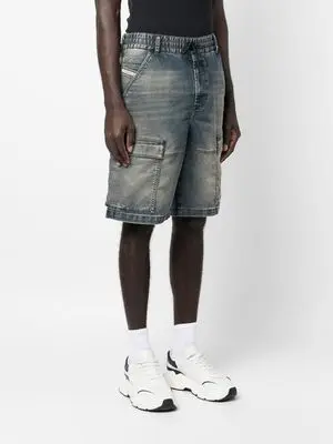 DIESEL® Patch-pockets Denim Shorts