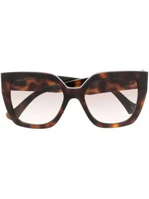 Gucci Tortoiseshell Square-frame Sunglasses - Brown