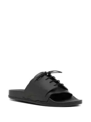 MAISON MARGIELA Lace-up Slides - Black