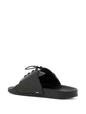 MAISON MARGIELA Lace-up Slides - Black