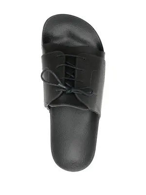 MAISON MARGIELA Lace-up Slides - Black
