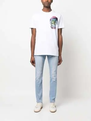 Philipp Plein Straight-cut Stonewashed Jeans - Blue