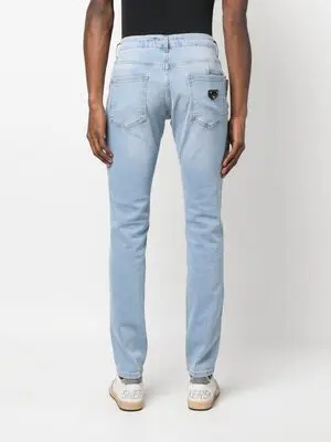 Philipp Plein Straight-cut Stonewashed Jeans - Blue