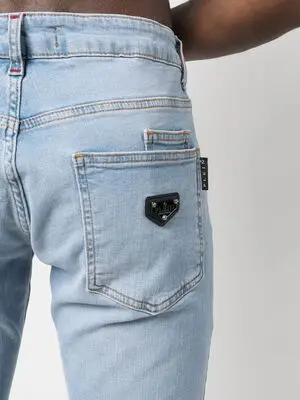 Philipp Plein Straight-cut Stonewashed Jeans - Blue