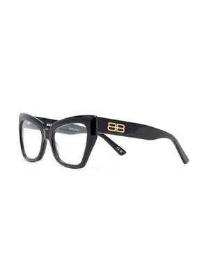 Balenciaga Logo Plaque Square-frame Glasses