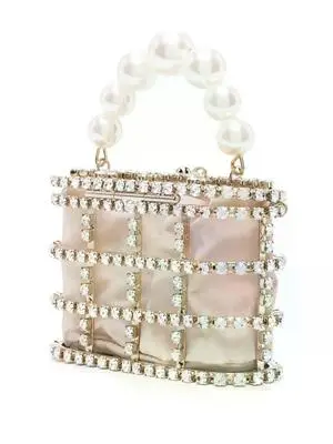 Rosantica Crystal-embellished Caged Mini Bag