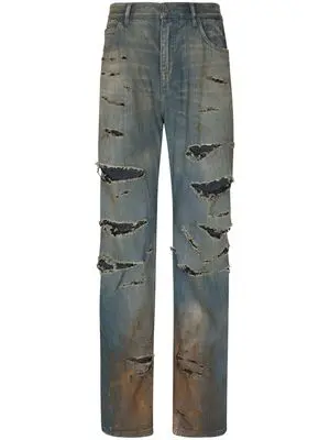 Dolce & Gabbana Ripped-detail Distressed Jeans