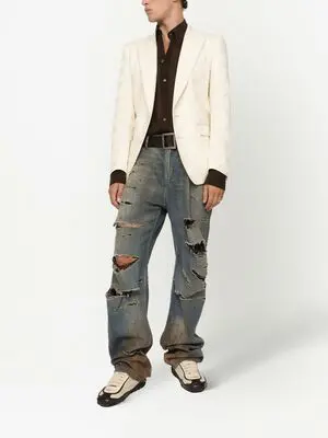 Dolce & Gabbana Ripped-detail Distressed Jeans