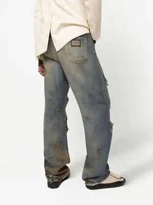 Dolce & Gabbana Ripped-detail Distressed Jeans