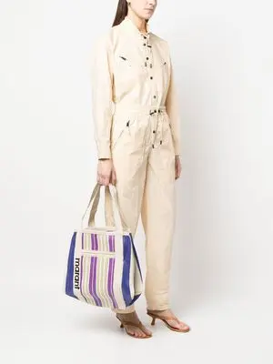 Isabel Marant Étoile Darwen Stripe Pattern Tote Bag