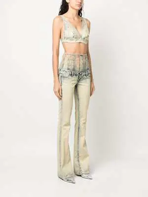 DIESEL® Lace High-waist Flared Jeans