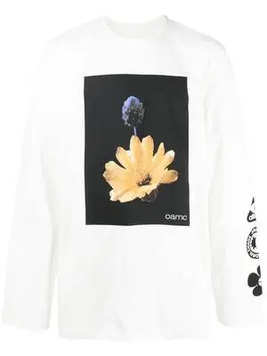 OAMC Graphic-print Long-sleeved T-shirt - White