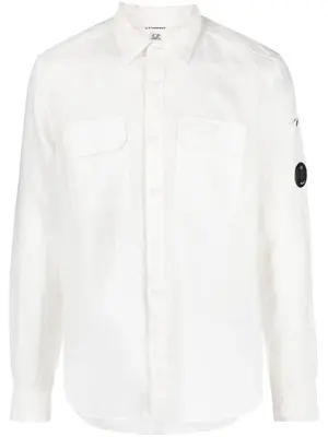 C.P. COMPANY Logo-patch Shirt - White