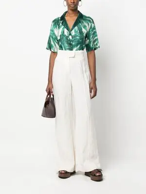 F.R.S FOR RESTLESS SLEEPERS Palmtree-print Silk Shirt
