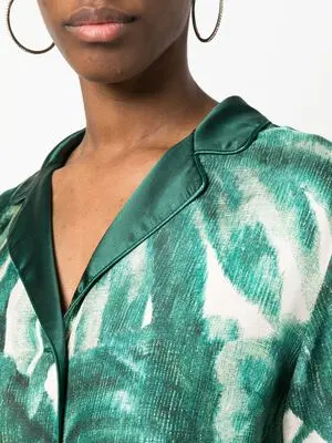 F.R.S FOR RESTLESS SLEEPERS Palmtree-print Silk Shirt