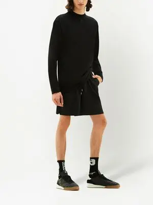 COURREGES Logo-embroidered Shorts - Black