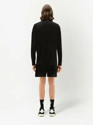 COURREGES Logo-embroidered Shorts - Black