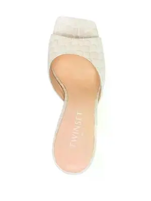 TWINSET Crocodile-effect Mules