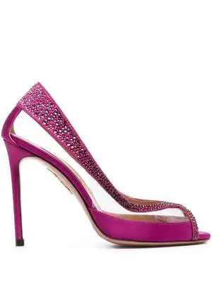 AQUAZZURA 105mm Crystal-embellished Pumps