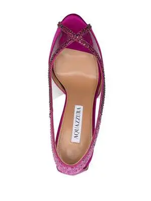 AQUAZZURA 105mm Crystal-embellished Pumps