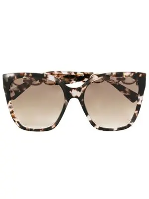 Moschino Chain-link Oversize Sunglasses - Brown