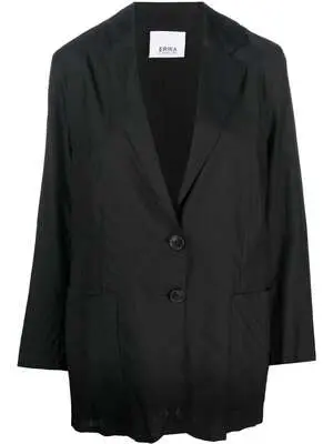 Erika Cavallini Oversized Single-breasted Blazer - Black