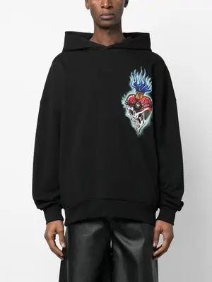 Philipp Plein Graphic-print Hoodie - Black