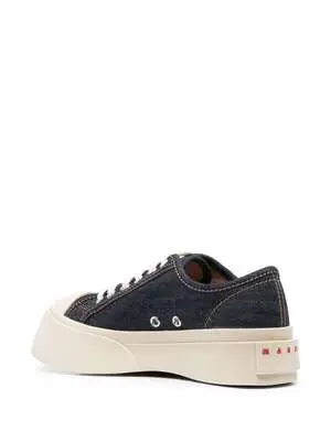 Marni Pablo Denim Lace-up Sneakers - Blue