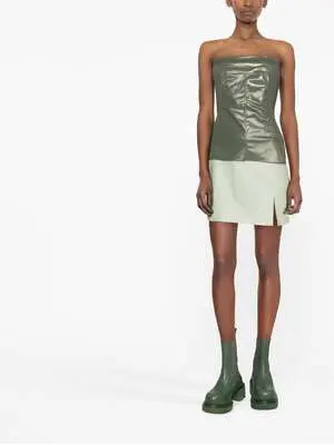 Rick Owens Faux-leather Strapless Top