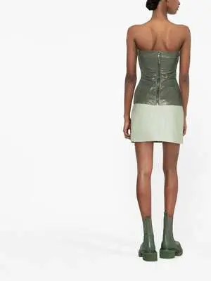 Rick Owens Faux-leather Strapless Top