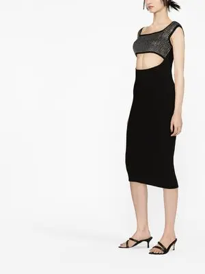 Giuseppe Di Morabito Stud-embellished Knitted Midi Dress