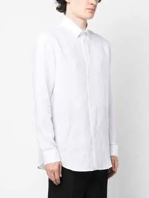 Giorgio Armani Button-up Linen Shirt - White