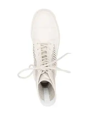 Moncler Perforated Lace-up Boots - Neutrals