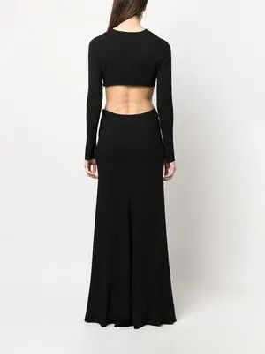 Blumarine Cut-out Panel Floor-length Dress