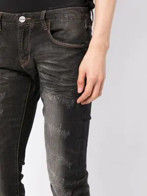 PRIVATE STOCK LABS Distressed-finish Skinny Jeans