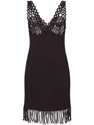 Proenza Schouler Embroidered Ribbed-knit Dress