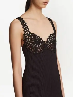 Proenza Schouler Embroidered Ribbed-knit Dress