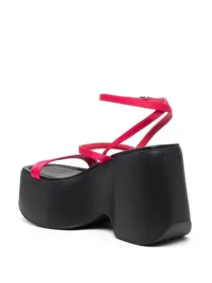 VIC MATIE Chunky Leather Wedge Sandals