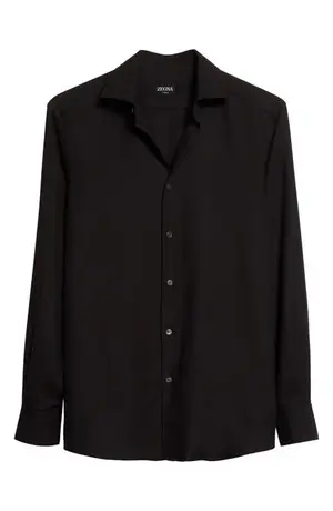 Zegna Cashco Cotton & Cashmere Button-up Shirt