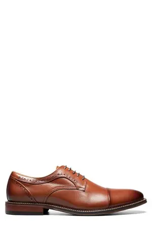 STACY ADAMS Maddox Cap Toe Derby - Cognac