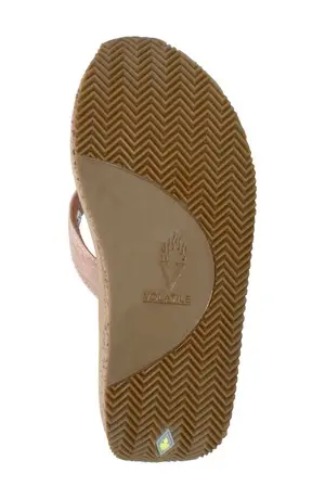 VOLATILE Neville Platform Flip Flop - Nude Snake Print