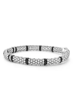 Lagos Caviar Rope Bracelet - Black